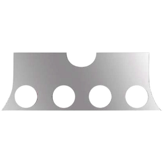 Stainless Fuel Tank Filler Panel W/ 4 Round 4 Inch Light Hole Cutouts ...