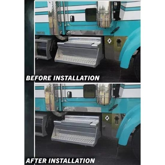 DPF Lowering Kit For OEM Box Cover For Peterbilt 388, 389 - 4 State Trucks