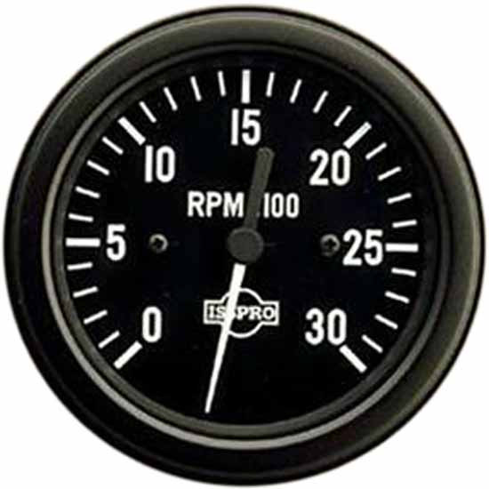 Isspro 3.375 Inch Electric Tachometer Gauge 0-3000 RPM With Black Bezel ...