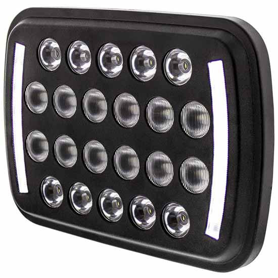 Ultra Lit 22 High Power LED Rectangular Light W/ LED Bar - 4 State Trucks