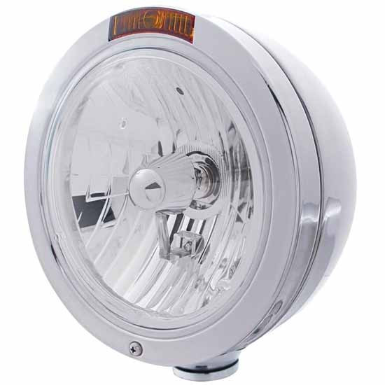 Stainless Steel Bullet Classic 7 Inch Halogen Headlight W/ H4 Bulb ...