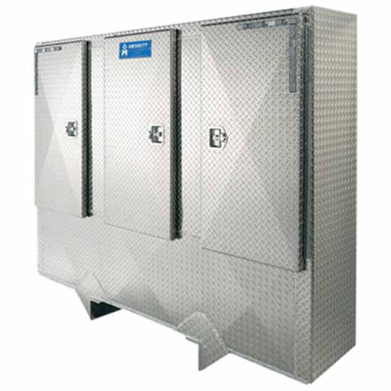 Merritt Aluminum 3 Door Vault Cab Rack, 68 X 84 X 18 Inch - 4 State Trucks