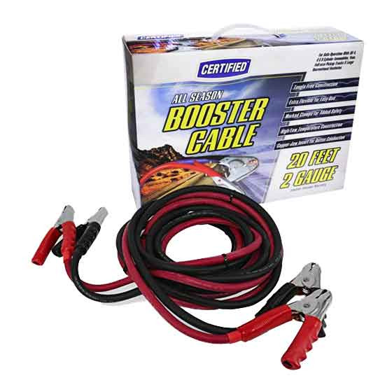 20 FT Heavy Duty 2 Gauge Booster Cable W/ Parrot Style Clamps - 4 State ...