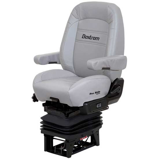 Bostrom Gray Ultra-Leather Proride Standard Base Mid Back Seat W/ Dual ...