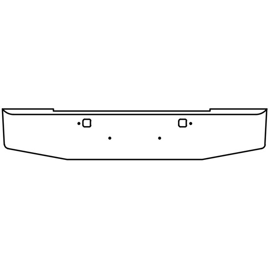 Chrome Steel 12 Inch Standard Taper Bumper W/ Mounting & Tow/Hitch ...