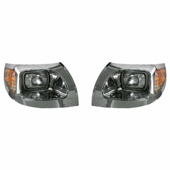 BESTfit Square Headlight Assembly With Chrome Bezel For International ...
