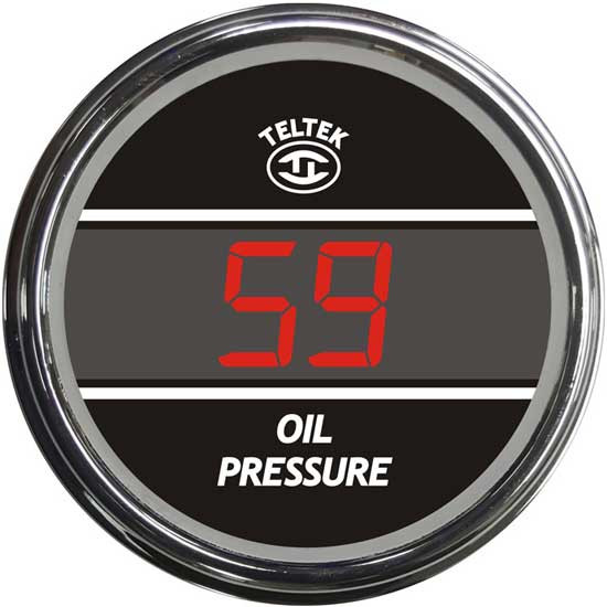 Teltek Digital Oil Pressure Gauge 0-150 PSI - 4 State Trucks