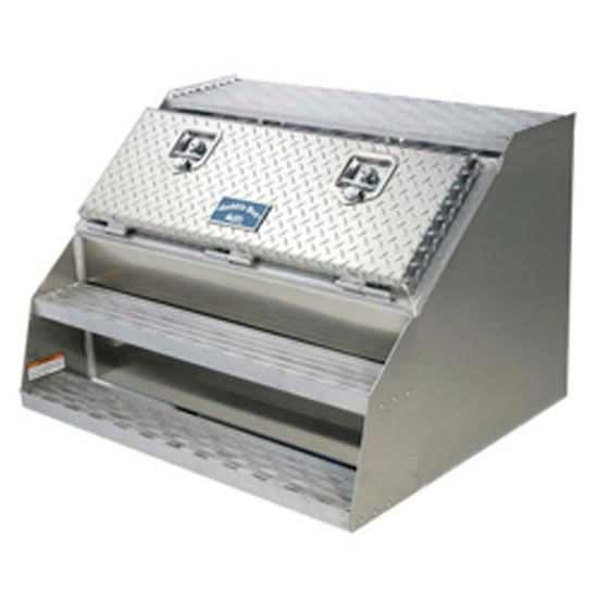 Merritt 23.5 X 28.5 Inch Aluminum Step Box With Diamond Plate Door - 4 ...