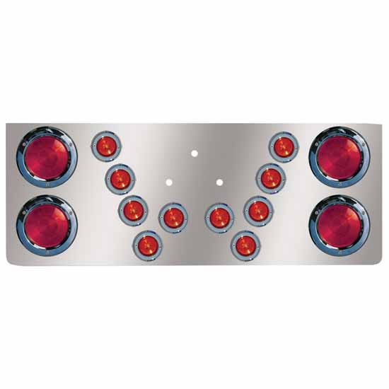 14 Inch Stainless Steel Rear Center Panel W/ Light, Back Plate Options ...