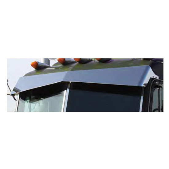12.25 Inch Stainless Steel Bowtie Drop Visor - 2-Piece For Peterbilt ...