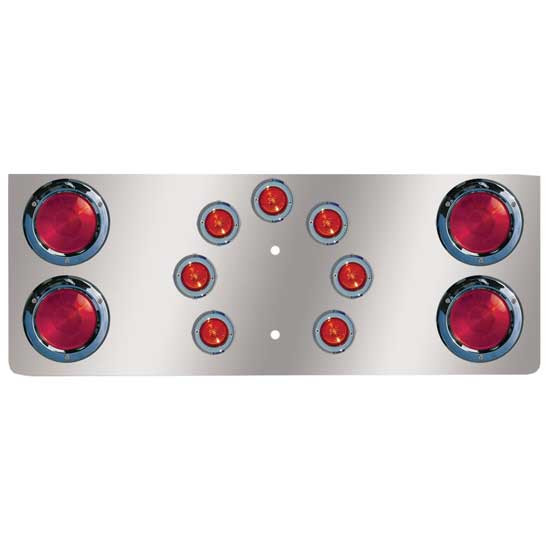 14 Inch Stainless Steel Rear Center Panel W/ Light, Back Plate Options ...