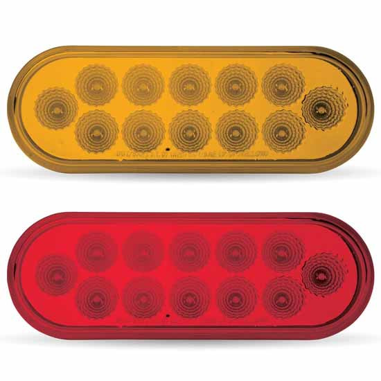 Oval LED Turn Signal & Marker Light W/ 12 Diodes - 4 State Trucks