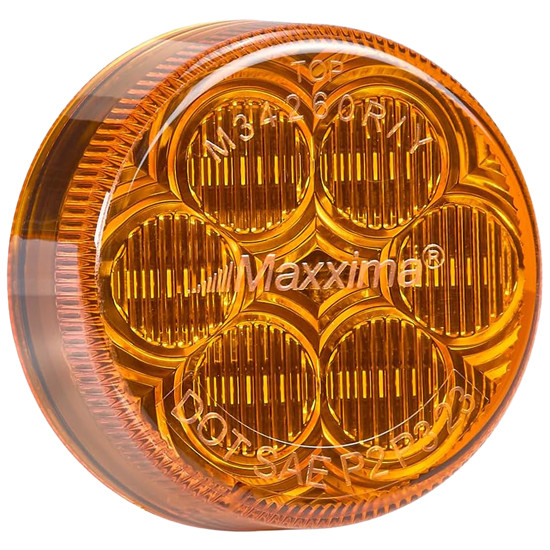 Maxxima 2 Inch Amber 6 Diode LED Round Clearance & Marker Light Amber ...