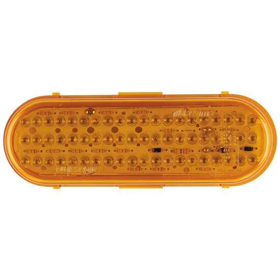 6 Inch 60 Diode Amber LED Oval Turn Signal Light - 4 State Trucks
