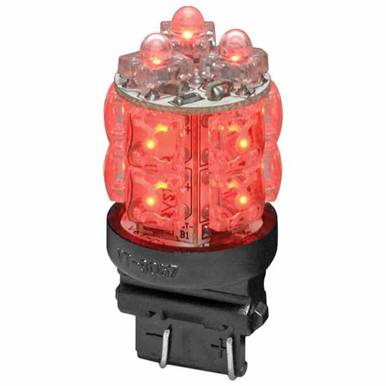 13 Diode 3157 Bulb - Red LED / Clear Lens - 4 State Trucks