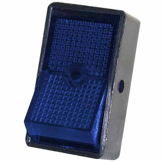 Illuminated Blue Jumbo Rocker Switch , 16A At 12V For 1/2 Inch Hole - 4 ...