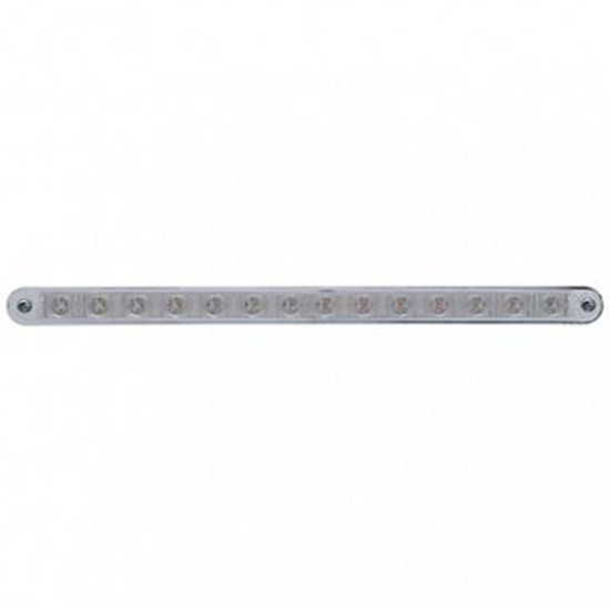 14 LED 12 Inch Chrome Stop. Turn And Tail Light Bar W/ Bezel - 4 State ...