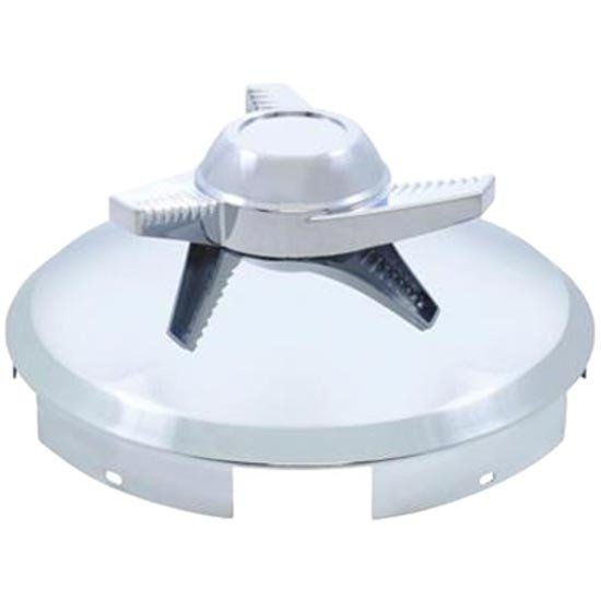 Chrome Plated Steel Front Hub Cap W/ 1 Inch Lip And 5 Even Notches - 4 ...