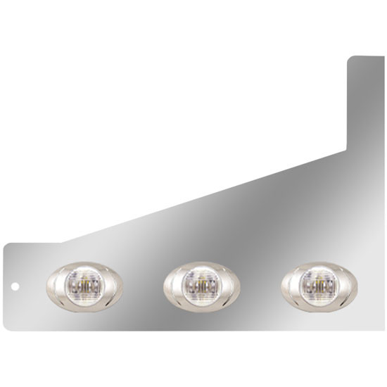 3 Inch Sleeper Extensions W/ 6 P3 Amber/Clear LEDs For Peterbilt 36/44 ...