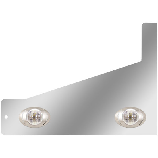 3 Inch Sleeper Extensions W/ 4 P3 Amber/Clear LED Lights For Peterbilt ...