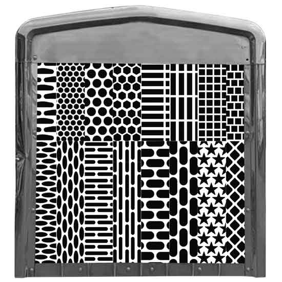 Stainless Steel Custom Punched Grille Inserts For Kenworth W900B - 4 ...