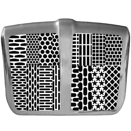 Stainless Steel Custom Punched Grille Inserts For Kenworth T680 - 4 ...