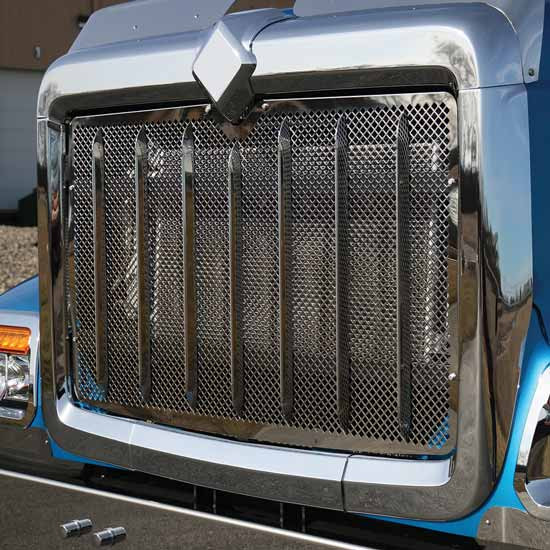 Stainless Steel Punched Grille Insert W/ 7 Vertical Grille Bars For ...