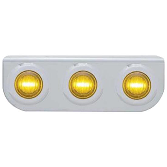 Stainless Steel Light Bracket W/ Three 3 LED Mini Lights - 4 State Trucks