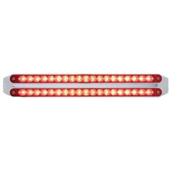 Dual 19 LED 12 Inch Reflector Stop/ Turn/ Tail Light Bars - 4 State Trucks