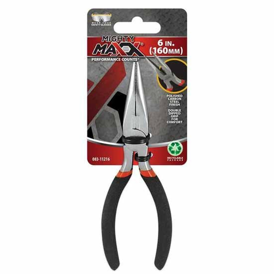 6 Inch Long Nose Pliers W/ Handle Grip - 4 State Trucks
