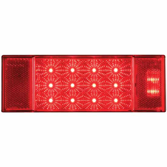 14 LED Low Profile Stop, Turn, Tail Combination Light - White LED/ Red ...