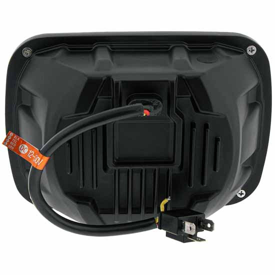 5 Inch Ultralit Heated LED Rectangular Headlight W/ White Position ...