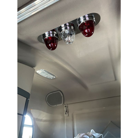 SS Sleeper Dome Light Bracket, Blind Mount W/ 3 Watermelon Light ...