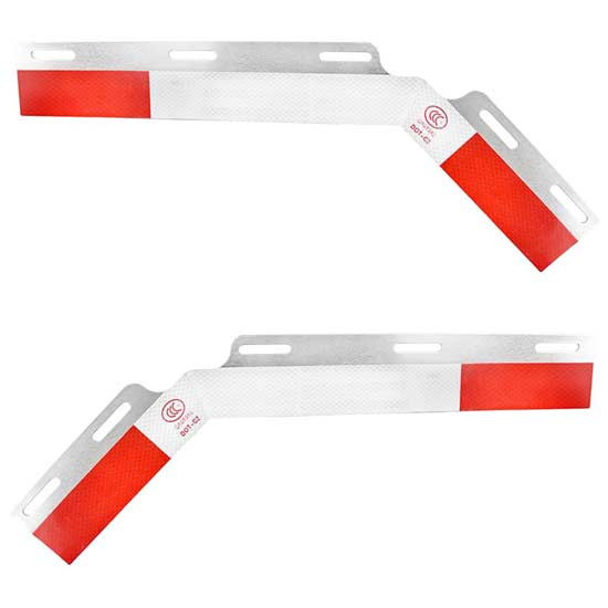 Aluminum 45 Degree Top Flap Plates, 24 Inch W/ Reflectors - 4 State Trucks