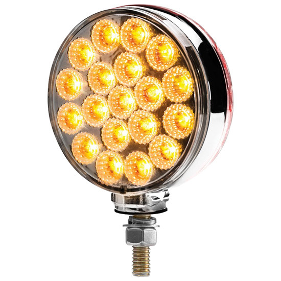 38 LED Turn Signal/ Marker Double Face Light W/ Single Post Mount ...