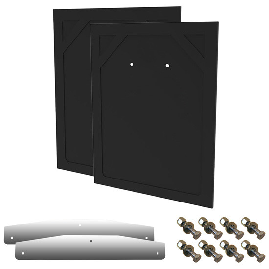 24 X 30 Inch Black Heavy Duty Rubber Mud Flap Kit W/ SS Weights - 4 ...
