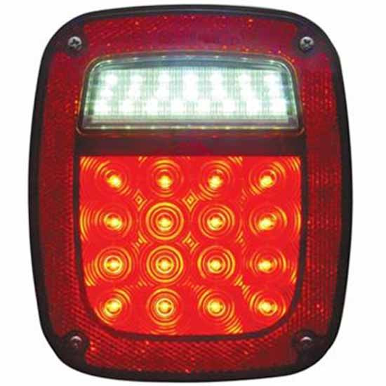 LED Universal Combination Tail & Back Up Light W/ License Light - 4 ...