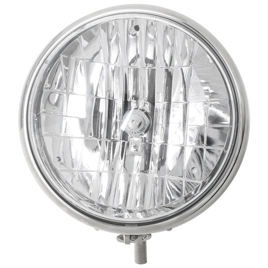 9 1/2 Inch Stainless Steel Single Round Headlight Assembly W/ 9007 Bulb ...