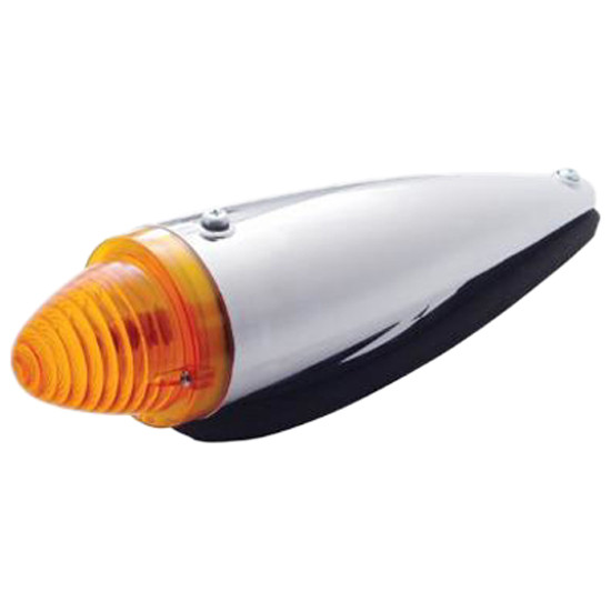 Chrome Torpedo Cab Light - Amber LED / Amber Lens - 4 State Trucks