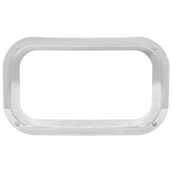 Chrome Interior Cab Door View Window Trim For Kenworth - 4 State Trucks