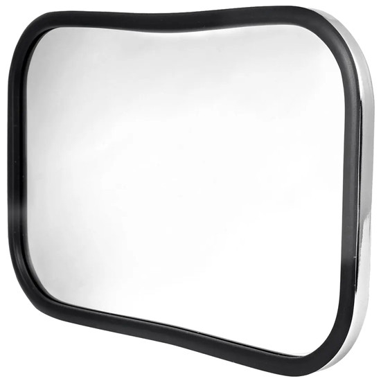8 1/2 Inch Stainless Steel Rectangle Convex Spot Mirror W/ Center Mount ...