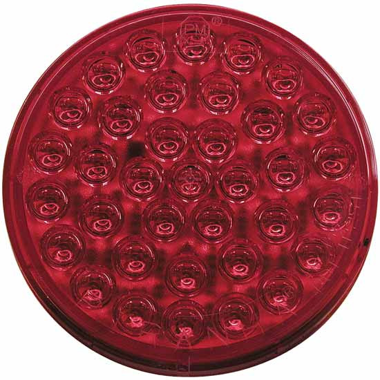 Piranha 4 Inch Round Stop Turn Tail Light - Red LED / Red Lens - 4 ...