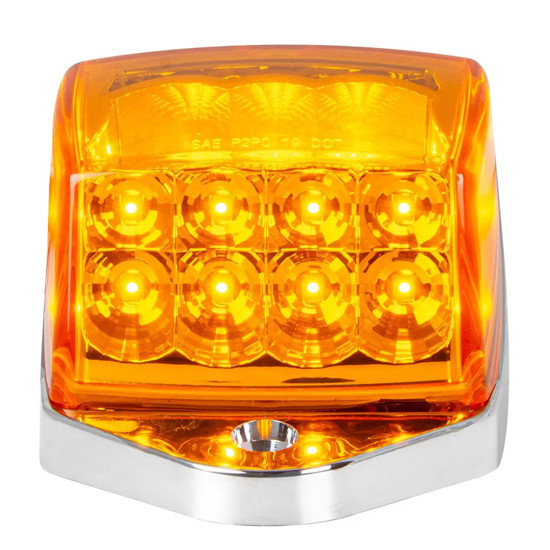 Spyder Square Cab 14 Diode Light W/ Chrome Base - Amber LED / Amber ...