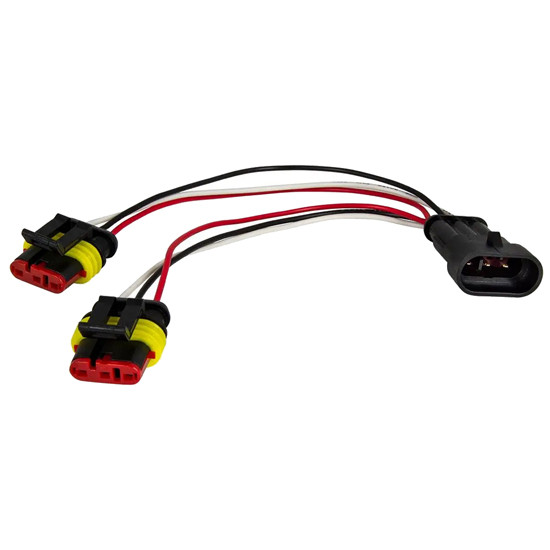 3-Pin Weather Pack Splitter Plug W/ 6 Inch Lead Wire - 4 State Trucks