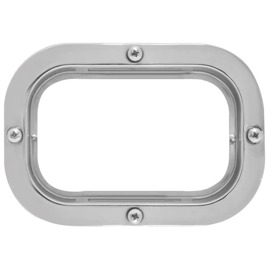 Large Stainless Steel Flange Mount Light Bezel - 4 State Trucks