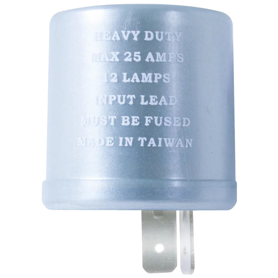 Round LED Flasher With 2 Pin Max 25 AMPS - 4 State Trucks