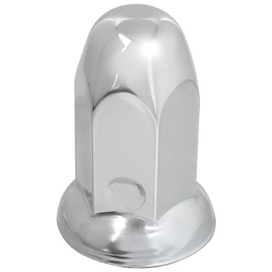 Chrome Steel Push On Lug Nut Cover With Flange - 4 State Trucks