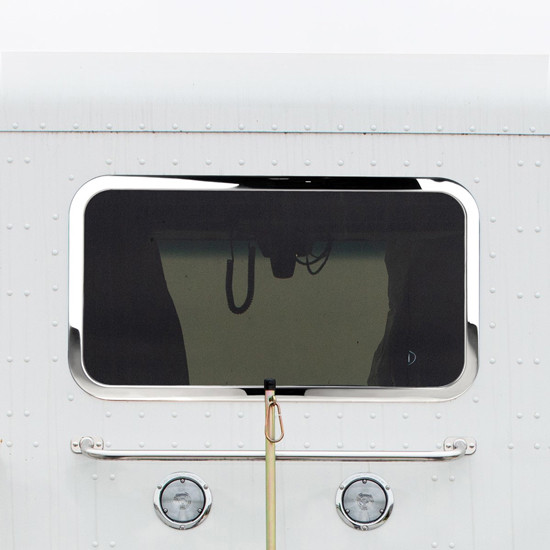 Peterbilt Stainless Steel Rear Sleeper Window Trim 19 X 36 Inch - 4 ...