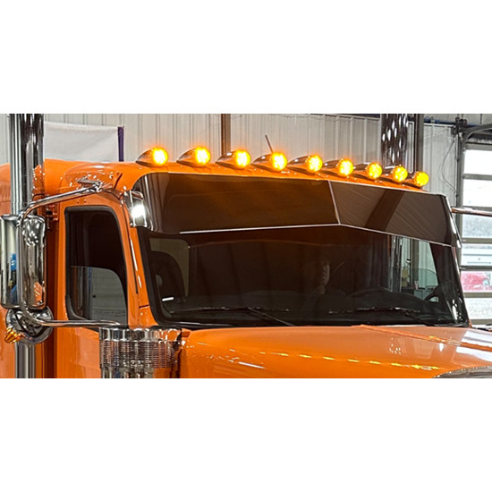 Stainless Steel Cab Mount Mirror Brackets For Peterbilt 589 - 4 State ...