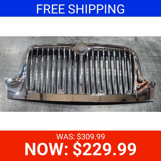 BLEMISHED: Chrome Plastic Factory Style Grille-For International 4100 ...
